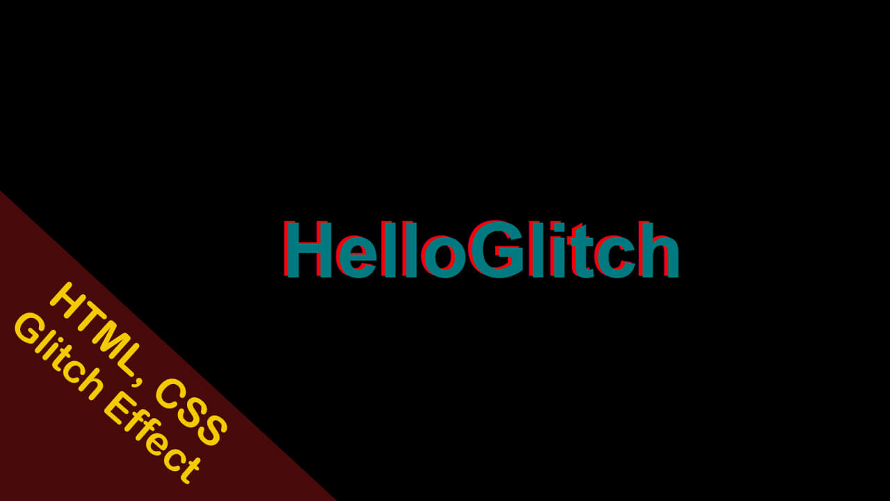 Text Animation HTML CSS Text Glitch Effect Doolot